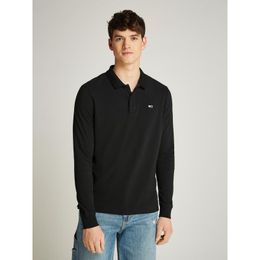 Tommy Jeans Poloshirt »TJM SLIM PLACKET POLO LS EXT« mit Logostickerei Black M M Poloshirt von Tommy Jeans