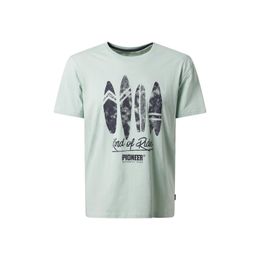 Pioneer Authentic Jeans T-Shirt Aqua Foam M M Bedrucktes T-Shirt von Pioneer Authentic Jeans
