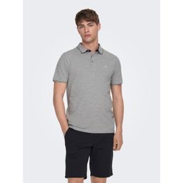 Only & Sons ONLY & SONS Poloshirt »ONSFLETCHER SLIM SS POLO NOOS« Light Grey Melange S S Ideal für den Sommer: Kurzarm und Rundhalsausschnitt für optimale...