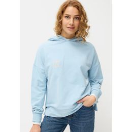 Lascana Damen Lascana Kapuzensweatshirt, mit R&uuml;ckenprint beige 44/46