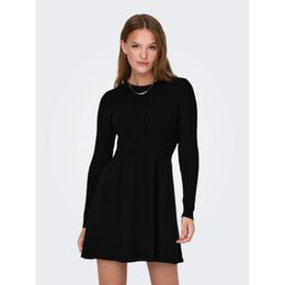 Only Strickkleid »ONLFIA LS CABLE DRESS KNT« tailliert und mit dezentem Zopfstrickmuster im Oberteil Black S - N-Gr N-Gr S Regular Fit Passform:...