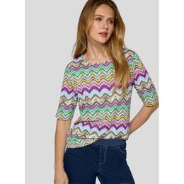 Rabe Rundhalsshirt mit grafischem Muster Eukalyptus 52 52 Print-Shirt von Rabe MODEN