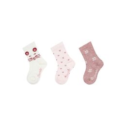 Sterntaler Socken M&auml;dchen Gr&ouml;&szlig;e 26 pink / hellpink / rot / wei&szlig;
