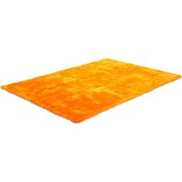 Tom Tailor HOME Hochflor-Teppich »Soft« rechteckig 35 mm Höhe handgetuftet, Uni-Farben, super weich und flauschig orange Obermaterial: 100%...