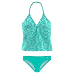Venice Beach Tankini verstellbare Träger, unifarbene Hose mint-weiß 122/128 - N-Gr N-Gr 122/128 In moderner Melange-Optik