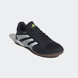 Fußballschuh adidas Performance "PREDATOR LEAGUE IN", Gr. 45, weiß (core schwarz, cloud weiß, lucid lemon), Synthetik, Textil, Schuhe, geeignet als Hallenschuhe