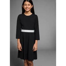Kidsworld Skaterkleid »mit Glitzerband« festlich, kniefrei, 3/4-Ärmel, aus Baumwollmischung schwarz 128/134 - N-Gr N-Gr 128/134 Elastische...
