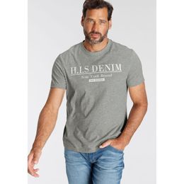 H.I.S. H.I.S T-Shirt schmale Passform, bedrucktes Design, Rundhalsausschnitt grau meliert M (48/50) M (48/50) Schmale Passform für eine dezente Betonung...