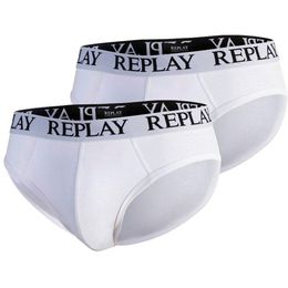 Replay Slip »SLIP Basic Cuff Logo 2pcs Bo« Packung, 2er weiß XXL XXL Replay Slips im 2er-Pack "SLIP Basic Cuff Logo 2pcs Box"
