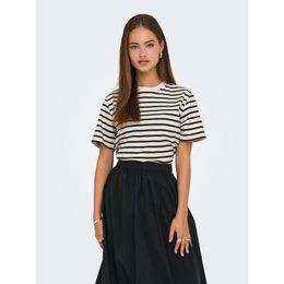 Only Damen Only Kurzarmshirt &raquo;ONLLIVINA S/S STRIPE TEE JRS NOOS&laquo; schwarz XL