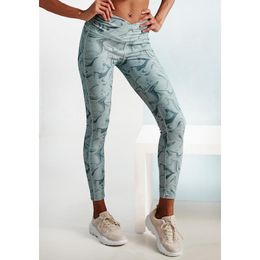active by Lascana LASCANA ACTIVE Funktionsleggings Sportleggings im Allover-Druck grün S (36/38) - N-Gr N-Gr S (36/38) Performance Leggings mit Allover-Print