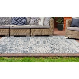 Calo-deluxe Teppich &raquo;Rico 404&laquo; rechteckig 10 mm H&ouml;he In- und Outdoor geeignet, Wohnzimmer blau Kunstfaser