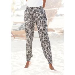 Vivance Jerseyhose mit Animalprint und Taschen, elastischer Bund, Sommerhose schwarz-weiß bedruckt 36 - N-Gr N-Gr 36 Leichte Jerseyhose mit...