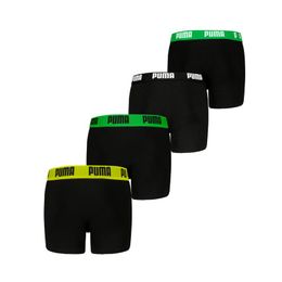 Puma Boxershorts »BOYS EVERYDAY BASIC BOXERS 4P ECOM« 4er Pack, mit farblich abgesetztem Bund black / green 146/152 146/152 Herrenunterhose von Puma