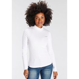 Kangaroos Damen Kangaroos Longsleeve Langarm, sehr figurbetont, unifarben, Stehkragen wei&szlig; 48/50