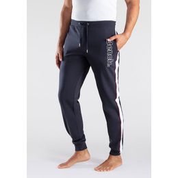 BENCH. LOUNGEWEAR Sweathose mit aufgesetzten Streifen an der Seite und Logodruck navy-weiß 44-46 (S) - N-Gr N-Gr 44-46 (S) BENCH Herren Loungehose