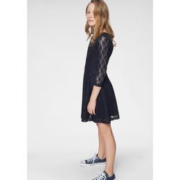 Kidsworld Jerseykleid »- Spitzenkleid« festliche Anlässe, knielang, aus Spitze und Jersey, 3/4-Ärmel marine 128/134 - N-Gr N-Gr 128/134...