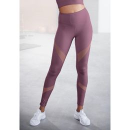 active by Lascana LASCANA ACTIVE Funktionsleggings mit kleiner Raffung, Loungewear lila XS (32/34) - N-Gr N-Gr XS (32/34) Atmungsaktive Funktionsleggings