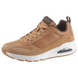 Skechers Sneaker »Uno Stacre« mit Luftkammernsohle, Freizeitschuh, Halbschuh, Schnürschuh hellbraun 41 41 Materialmix aus Leder und Lederimitat