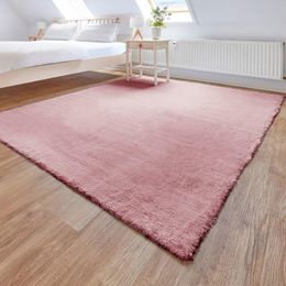 ANDIAMO Fellteppich &raquo;Lamm Fellimitat&laquo; rechteckig 20 mm H&ouml;he Kunstfell, sehr weicher Flor, waschbar rosa Obermaterial: 100% Polyester B : 55 cm 1...