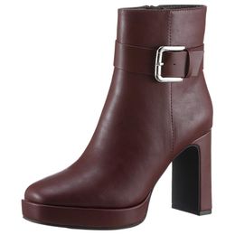 ANISTON SHOES Stiefelette, Abendstiefelette mit Plateau - NEUE KOLLEKTION weinrot 36 36 Elegantes Highlight aus der neuen Aniston Schuhkollektion