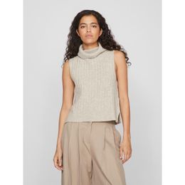 Vila Pullunder &raquo;VIBELUNA HIGH NECK S/L KNIT VEST-NOOS&laquo; Natural Melange L L Modischer Pullunder von Vila