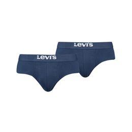 Levi's LEVI'S Slip &raquo;LEVIS MEN SOLID BASIC BRIEF ORG CO 2P&laquo; 2er Pack, mit kontrastreichem Logobund, ohne Eingriff navy L L Unterhose von Levi's