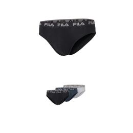 Fila Slip »MAN BRIEF« 3er Pack, elastischer Logobund BLACK NAVY GREY XXL XXL Herrenslip von Fila