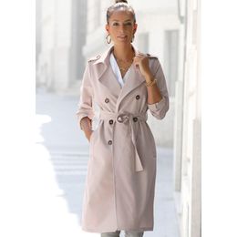 Lascana Trenchcoat mit Bindegürtel, zum Regulieren, leichter Damenmantel ohne Futter, casual-chic beige 34 34 Klassischer Trenchcoat aus leichtem...