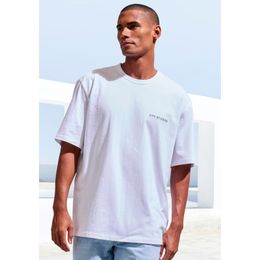 Copenhagen Studios T-Shirt »mit hochwertiger Logostickerei«, Loose-fit, Oversize-Shirt aus heavy Bio-Baumwoll-Qualität weiß L (52/54) L (52/54)...