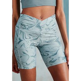 active by Lascana LASCANA ACTIVE Funktionshose Sporthose mit Allover-Print und kleiner Reißverschlusstasche grün XS (32/34) - N-Gr N-Gr XS (32/34) Performance Shorts...