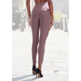 H.I.S. H.I.S Leggings im Schlupfhosen Style taupe 32/34 - N-Gr N-Gr 32/34 Unifarbene Jeggings mit bequemem Schlupfhosen Bund