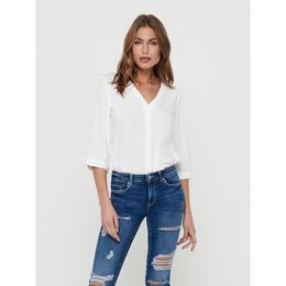 Jacqueline de Yong Jdy Damen JDY Shirtbluse &raquo;JDYLION CAPOTE 3/4 SHIRT WVN NOOS&laquo; wei&szlig; 38M