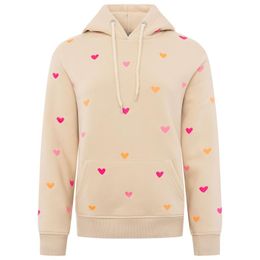 Zwillingsherz Damen Hoodie &raquo;"Hearts"&laquo;, mit Mini Me Style f&uuml;r M&uuml;tter & T&ouml;chter beige L/XL (L/XL)