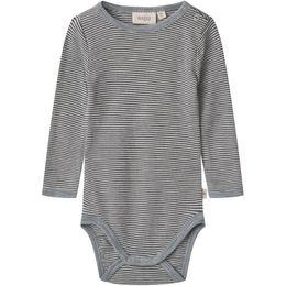 Wheat Jungen Wheat Body &raquo;Wool Body L/S Lucca&laquo; aus reiner Merinowolle blau 80, N-Gr