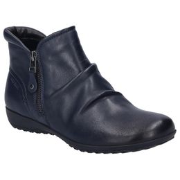 Josef Seibel Schlupfboots »Naly 41« Stiefelette, Komfortschuh mit gerafftem Schaft dunkelblau 41 41 Bequeme Stiefelette mit Außenreißverschluss