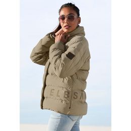 ELBSAND Steppjacke ohne Kapuze mit hochschließendem Kragen khaki L/40 L/40 Gefütterte Steppjacke mit verstellbarem Kragen