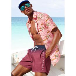 Venice Beach Badeshorts mit Farbverlauf marine-bordeaux M (50) - N-Gr N-Gr M (50) Mit Marken-Schriftzug