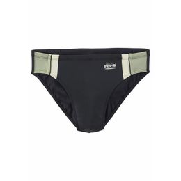 H.I.S. H.I.S Badeslip, mit Kontrasteinsätzen schwarz-oliv 5 - N-Gr N-Gr 5 Moderne Badehose