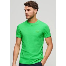 Superdry Rundhalsshirt »ESSENTIAL LOGO EMB NEON TEE« Dry Fluro Lime 3XL 3XL Basic Shirt von Superdry