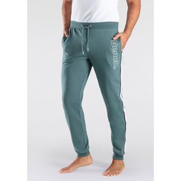 BENCH. LOUNGEWEAR Sweathose mit aufgesetzten Streifen an der Seite und Logodruck hellpetrol 44-46 (S) - N-Gr N-Gr 44-46 (S) BENCH Herren Loungehose