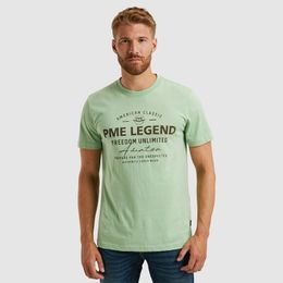 PME-Legend PME LEGEND T-Shirt &raquo;Short sleeve r-neck single jersey&laquo; mit Frontprint Quiet Green L L T-Shirt von PME Legend