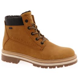 Tom Tailor Winterboots mit gepolstertem Schaftrand camelfarben-komibniert 43 43 Winterboots mit großem Logoschriftzug