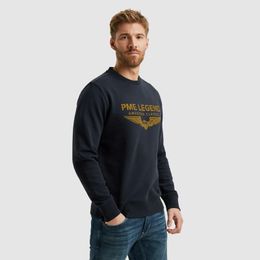 PME-Legend Pme Legend Damen PME LEGEND Sweatshirt &raquo;Crewneck soft terry with logo&laquo;, mit Logo Stickerei grau XL