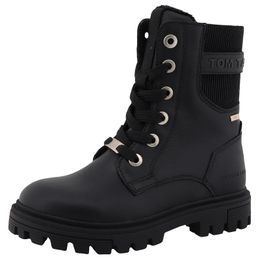 Tom Tailor Winterboots, Schnürstiefelette, Winterstiefelette mit TEX-Membran, bequeme Form schwarz 32 32 Modischer Winterstiefel mit auffälligen...