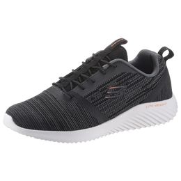 Skechers Slip-On Sneaker »BOUNDER« Slipper, Sommerschuh, Freizeitschuh mit leichter Laufsohle anthrazit 42 42 Mit Gummizug zum Schlupfen