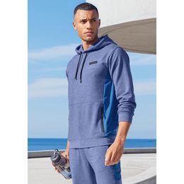 AUTHENTIC LE JOGGER Kapuzenpullover melierte Optik, mit Reißverschlusstasche blau S (44/46) S (44/46) Sportlicher Kapuzenpullover mit seitlichen...