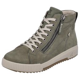 RIEKER SPORT Schnürboots, Stiefelette, High Top Sneaker, Freizeitboots mit Reißverschluss khaki 42 42 Sportiver Boots mit softem Schaftabschluss