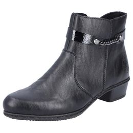 Rieker Stiefelette mit kleiner Zierkette am Schaft, schmale Form schwarz 37 37 Tolle Stiefelette mit Innen-Reißverschluss