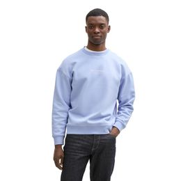 Tom Tailor Denim Sweatshirt mit Logo Print brunnera blue XL XL Sweatshirt von Tom Tailor Denim